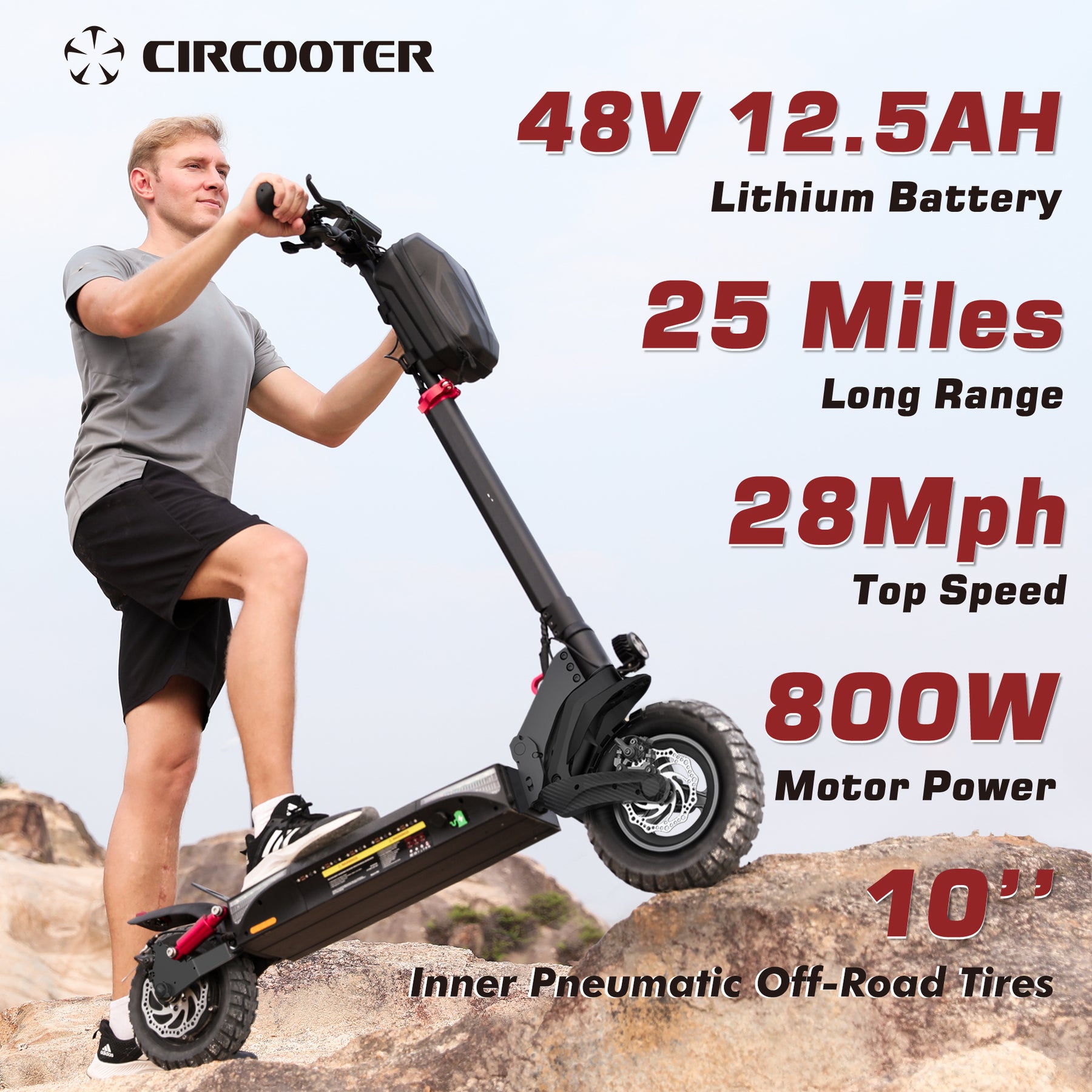 Mate | 1000W Motor & 45KM/H | CIRCOOTER All Terrain E-Scooter